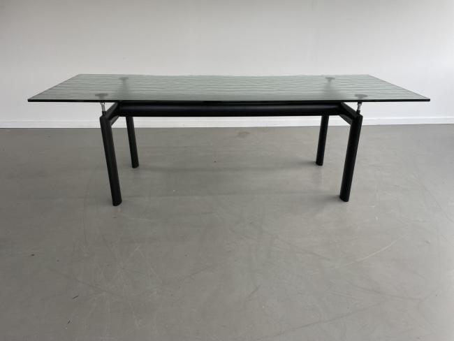 Cassina LC6 Tafel Frosted Glas - Zwart