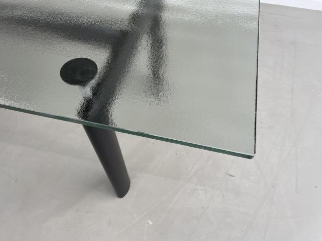 Cassina LC6 Tafel Frosted Glas - Zwart