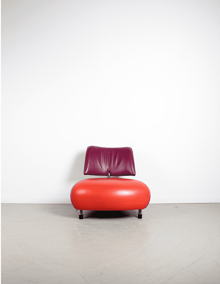 Leolux Pallone Fauteuil Rood/Paars Leer – Chroom - Zillions: nieuw en ...