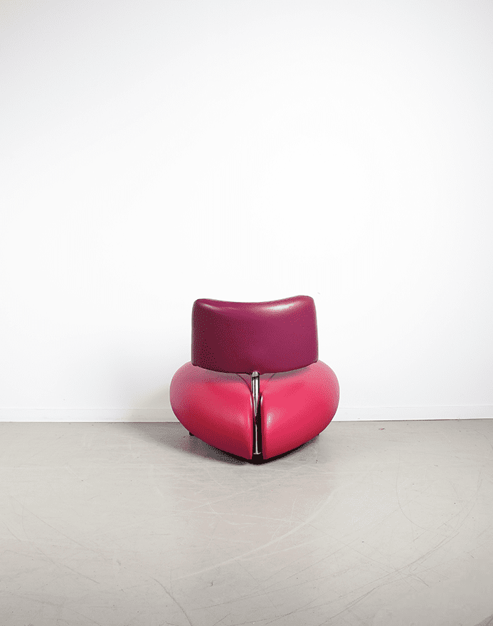 Leolux Pallone Fauteuil Rood/Paars Leer – Chroom - Zillions: nieuw en ...