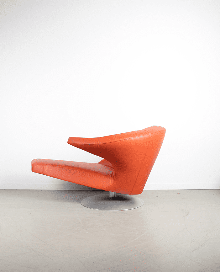 Leolux Parabolica Fauteuil Senso Cinnabar Leer – Aluminium - Zillions ...