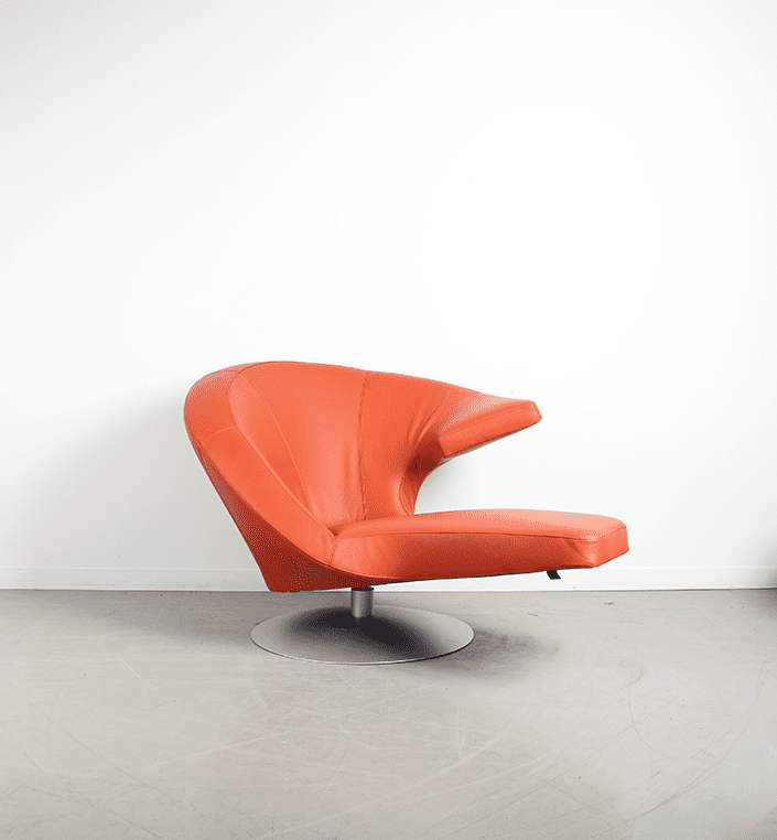 Leolux Parabolica Fauteuil Senso Cinnabar Leer – Aluminium - Zillions ...