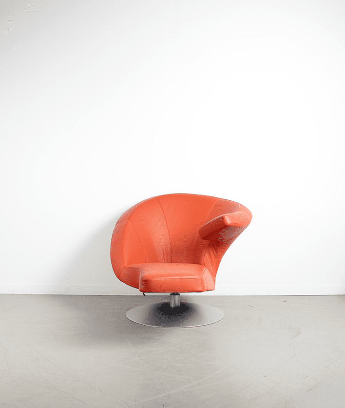 Leolux Parabolica Fauteuil Senso Cinnabar Leer – Aluminium - Zillions ...